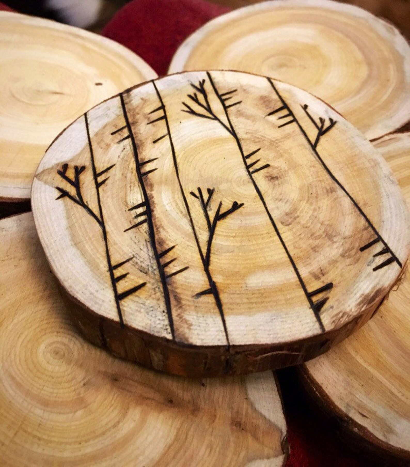 Rustic Coasters Woodland Decor Tree Coasters Tree Decor - Etsy