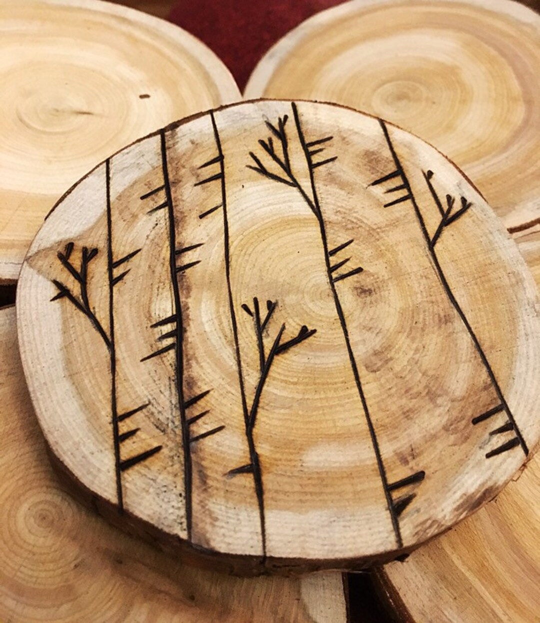 Rustic Coasters Woodland Decor Tree Coasters Tree Decor - Etsy