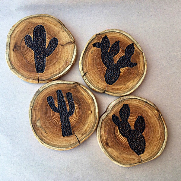 Cactus Coasters - Etsy