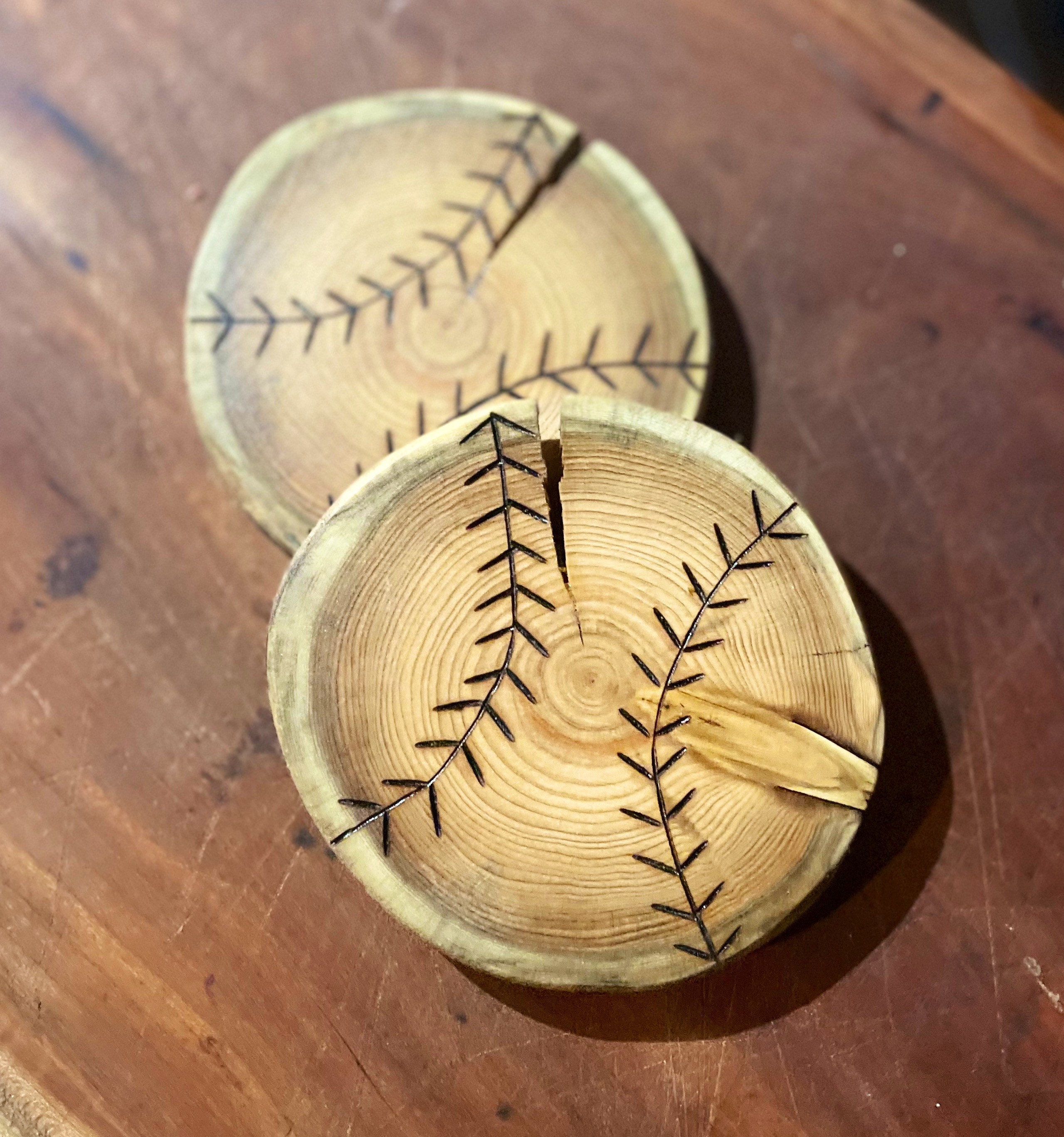 Baseball Coasters Baseball Gifts Sports Gifts Wood Baseball - Etsy