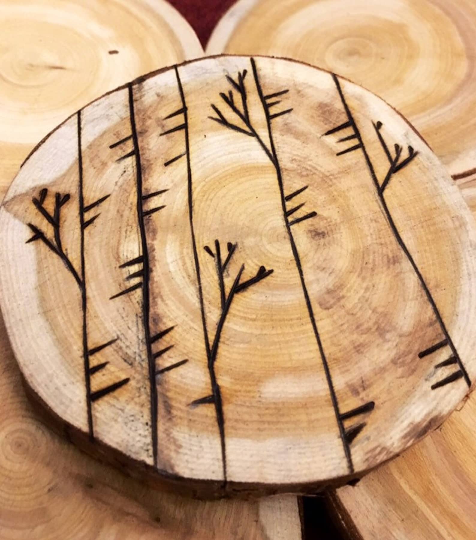 Rustic Coasters Woodland Decor Tree Coasters Tree Decor - Etsy