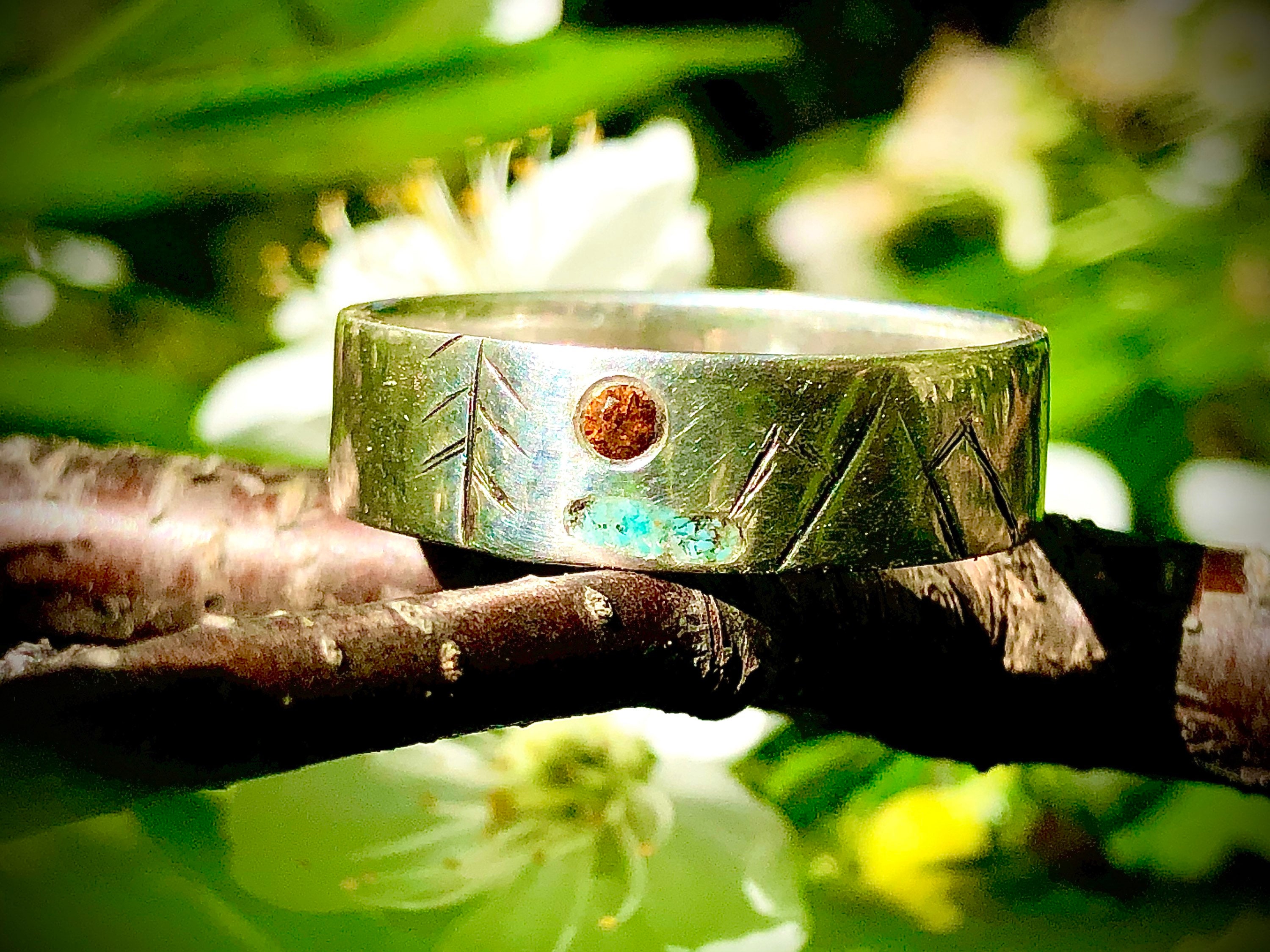 4 elements ring : a silver and precious stones ring Promise | Etsy