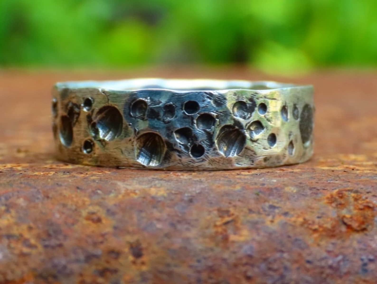 Meteorite Metal Ring, Meteorite Ring, Wooden Rings, Meteorite ...