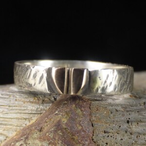 100% Made in Canada, Beaver Ring With Bronze Teeth - Hammered Silver ...