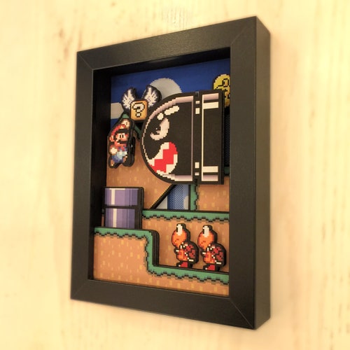 Super Mario World Shadow Box Diorama 3D Pop Art - Etsy