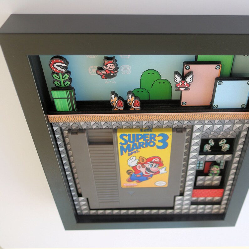Super Mario Bros. 3 Shadow Box Cartridge Holder - Etsy