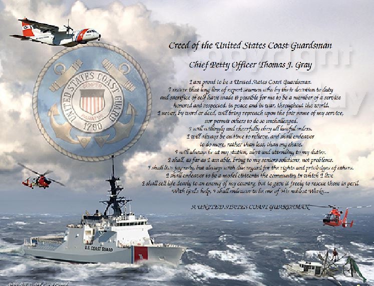 Creed of the U.S. Coast Guardsman Personalized Print - Etsy