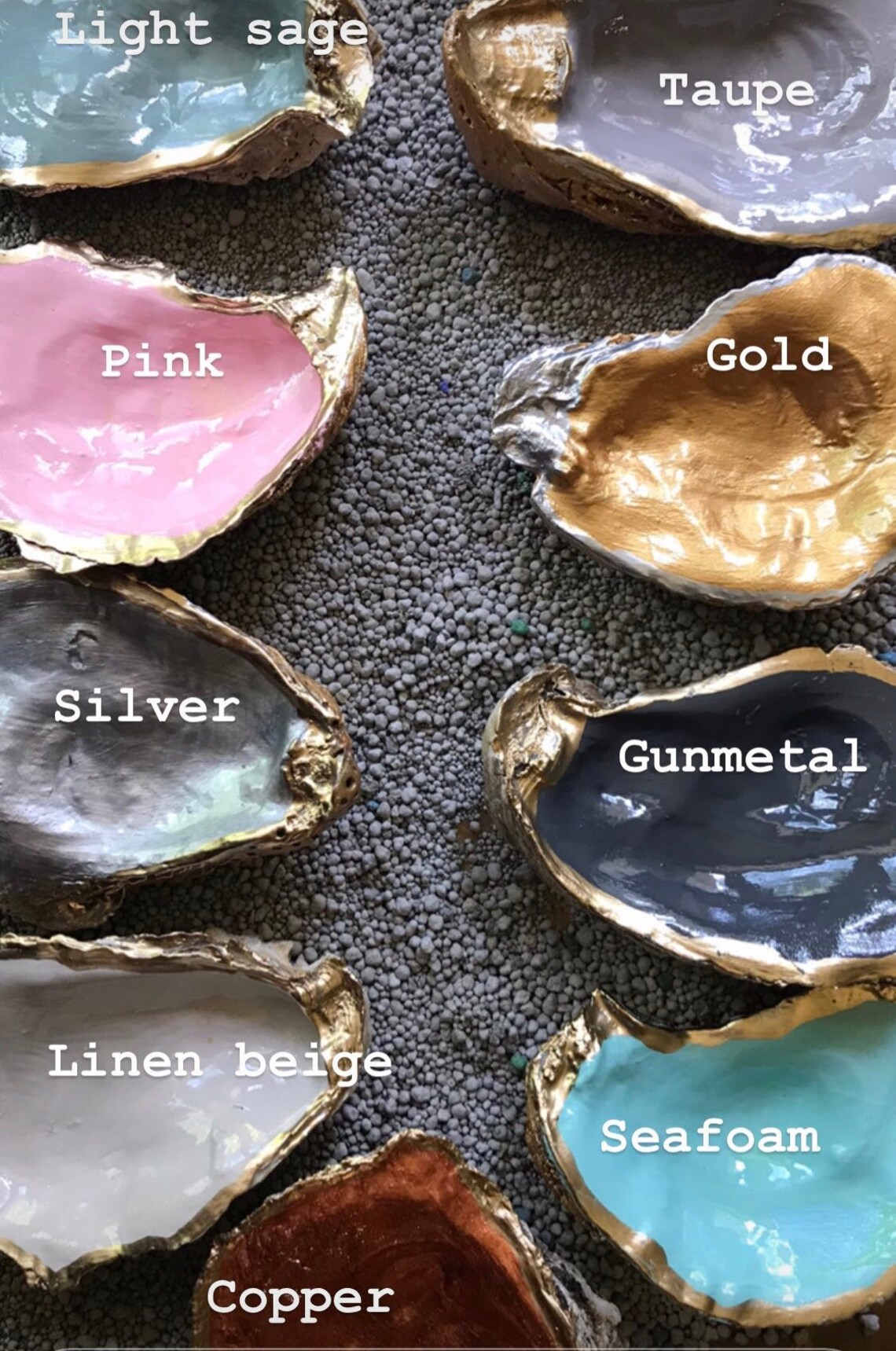 Painted Oyster Shells Oyster Shell Art Gold Oyster Shells - Etsy