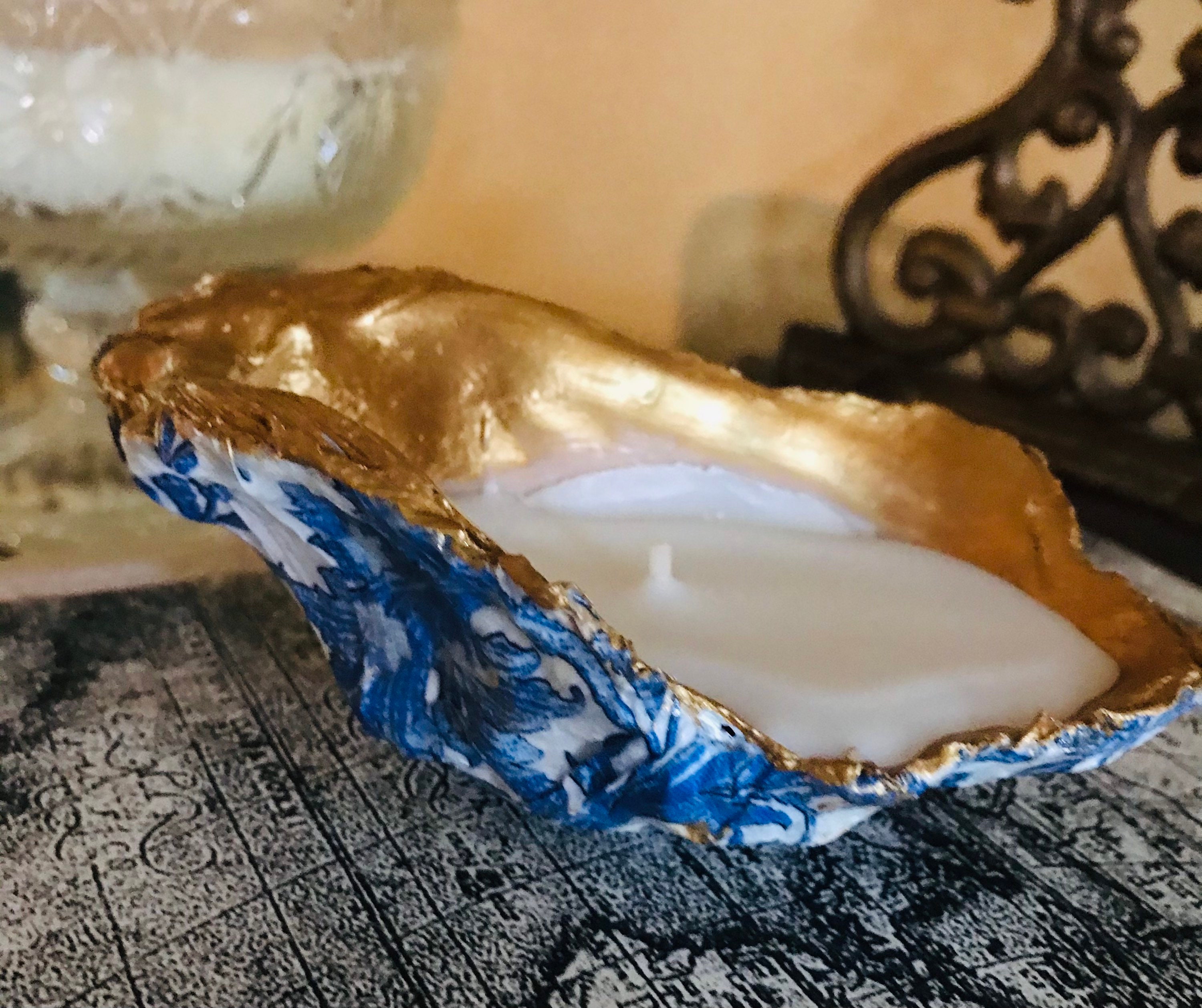 Oyster Shell Candle Shell Candle Oyster Candle Decorative - Etsy