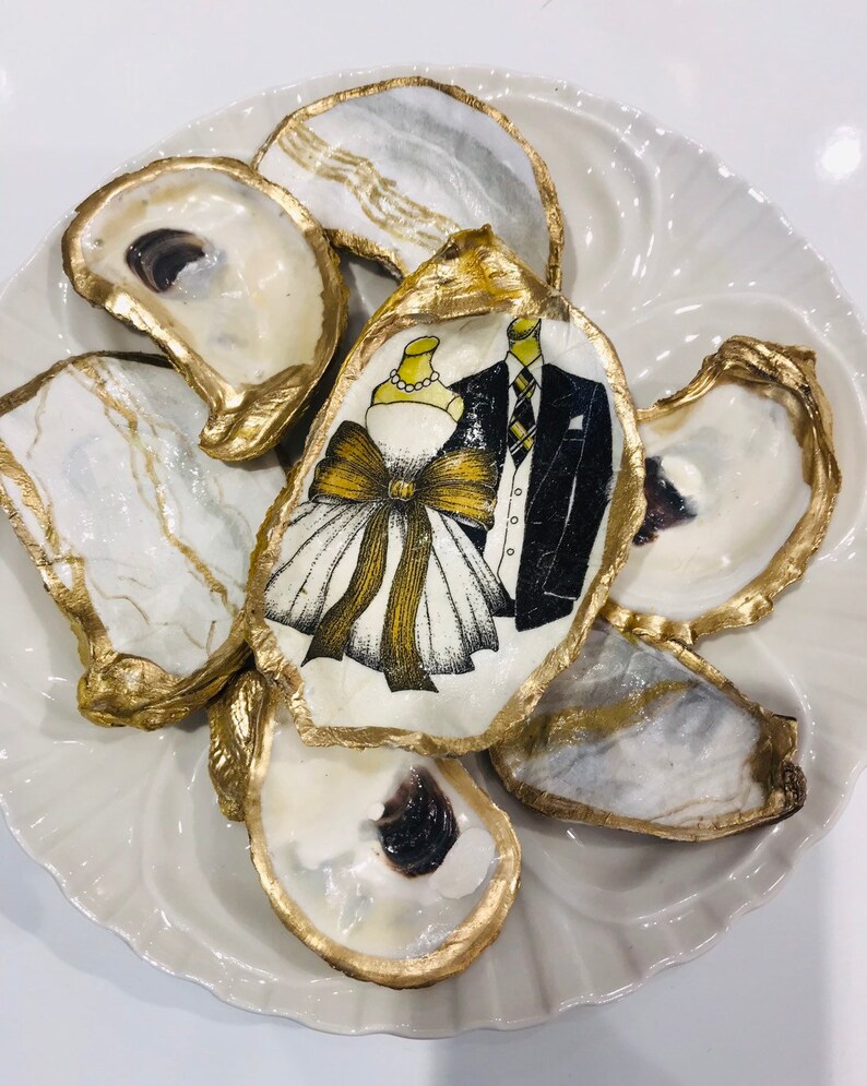 Wedding Shower Gift Bridal Decorated Oyster Shell Oyster - Etsy