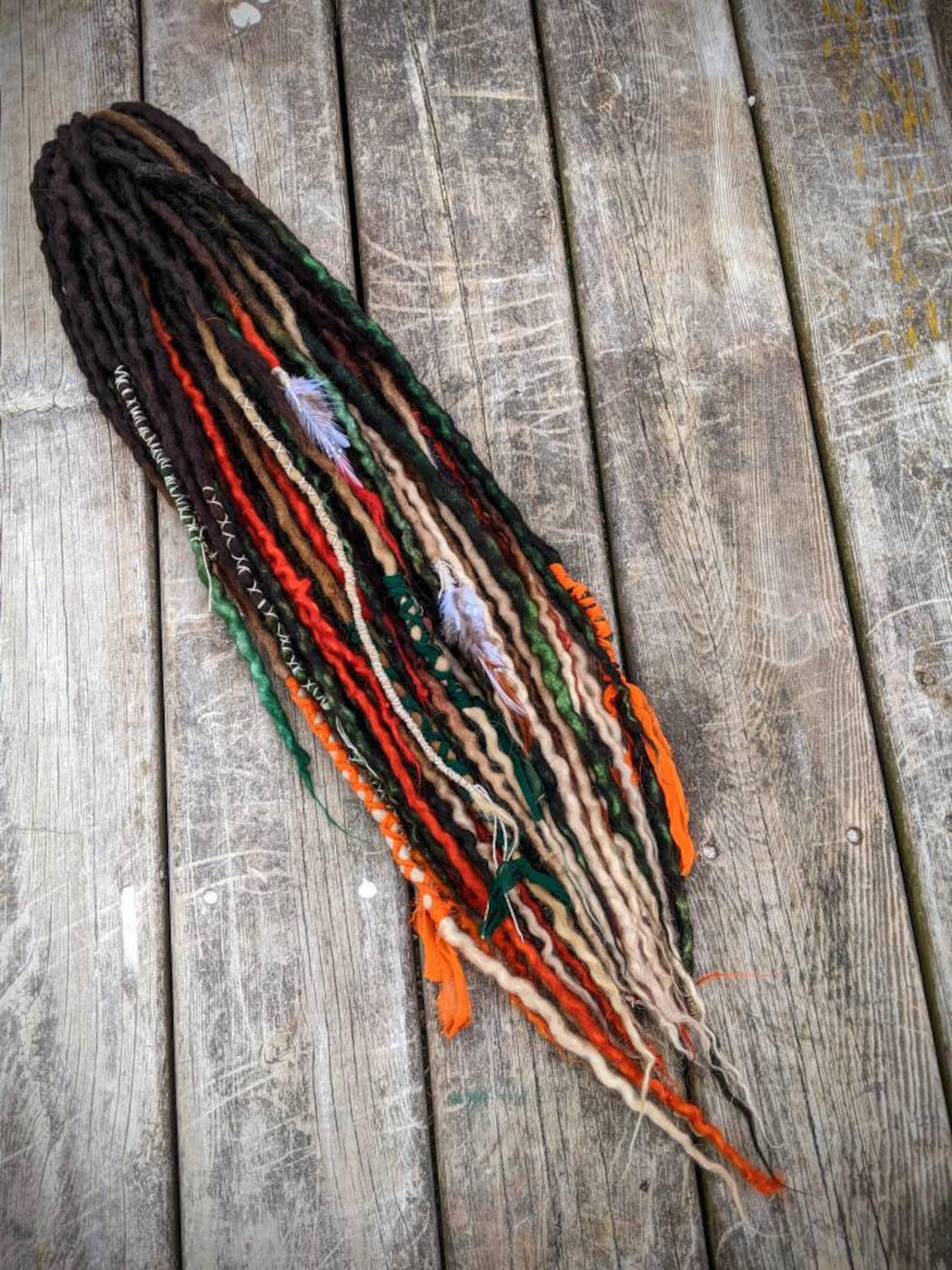 Autumn Elf Full Set of Wool Dreadlocks - Etsy