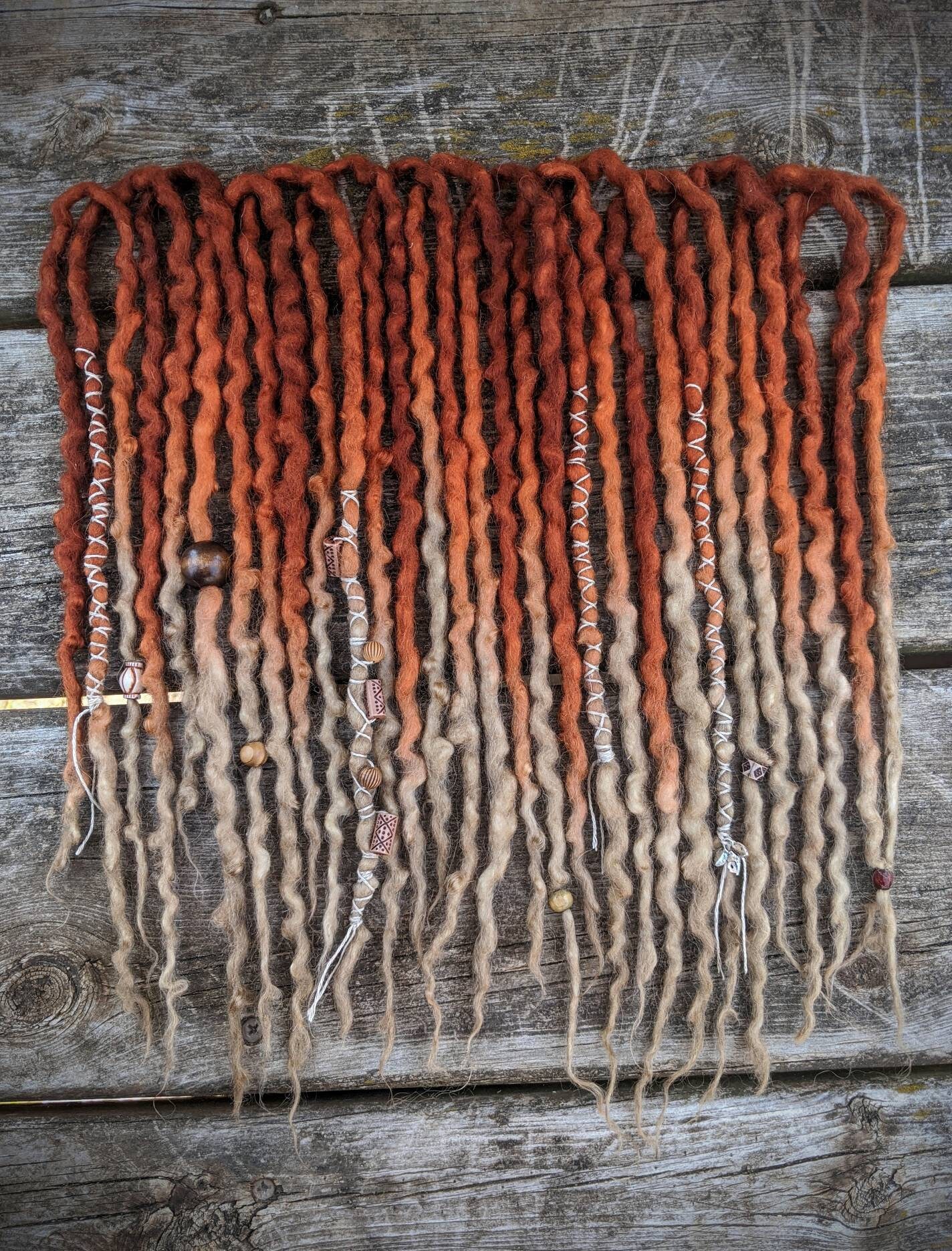 Foxy Lady Partial Set of Wool Dreadlocks - Etsy