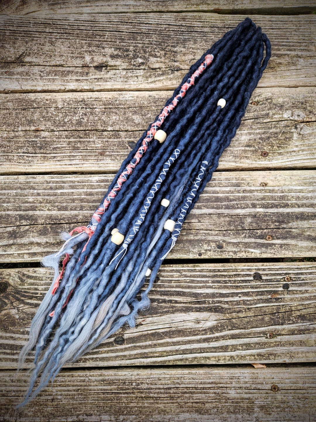Vintage Denim Partial Set of Wool Dreadlocks - Etsy