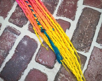 Indigo Goddess Accent Set of Wool Dreadlocks Dark Brown | Etsy