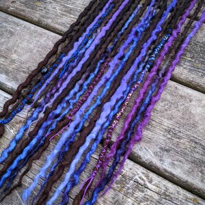 Indigo Goddess Accent Set of Wool Dreadlocks - Etsy