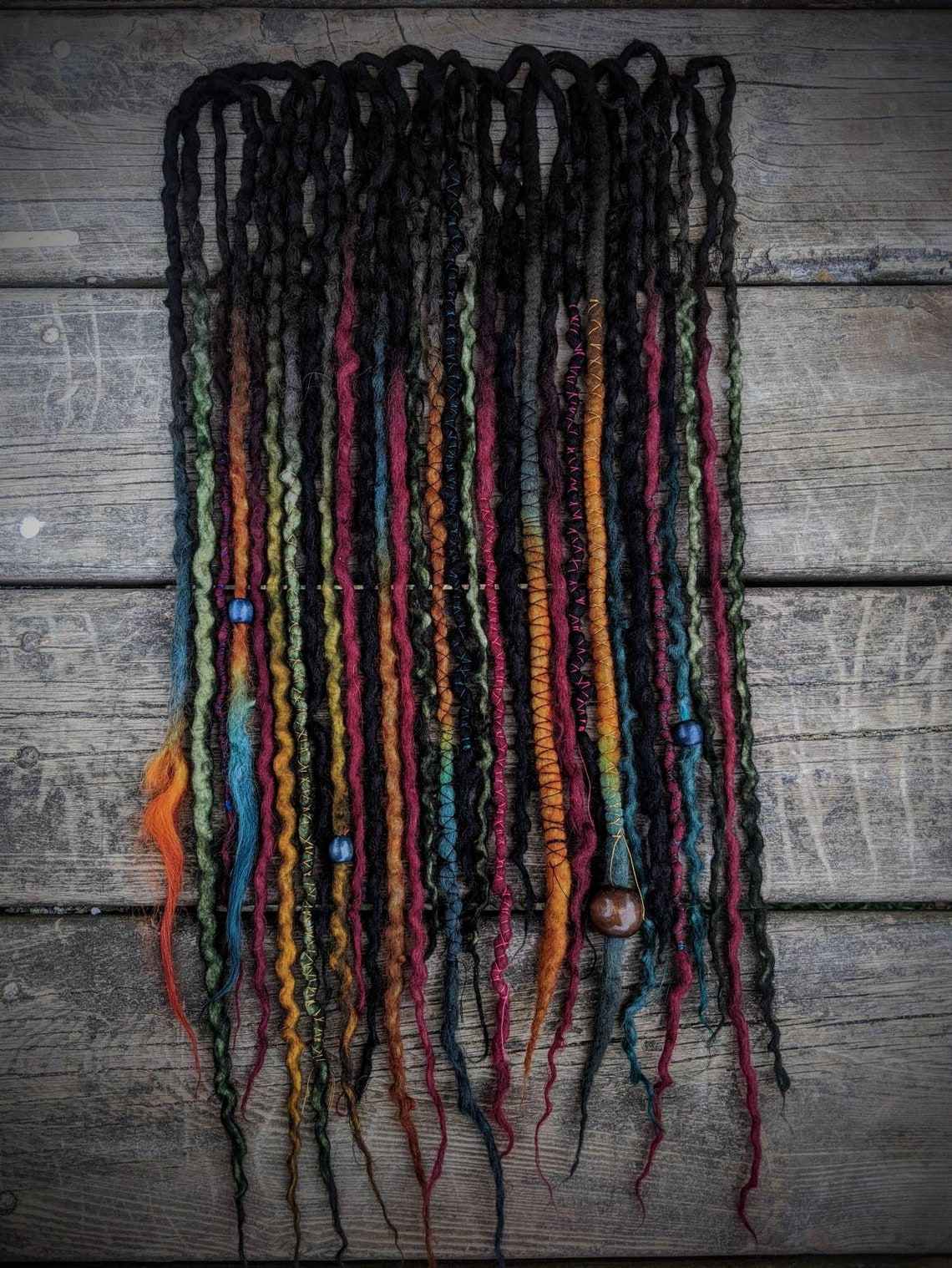 Dark Sprite Half Set of Wool Dreadlocks | Etsy