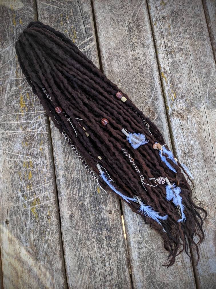 Serra's Embrace Full Set of Wool Dreadlocks Natural Black - Etsy