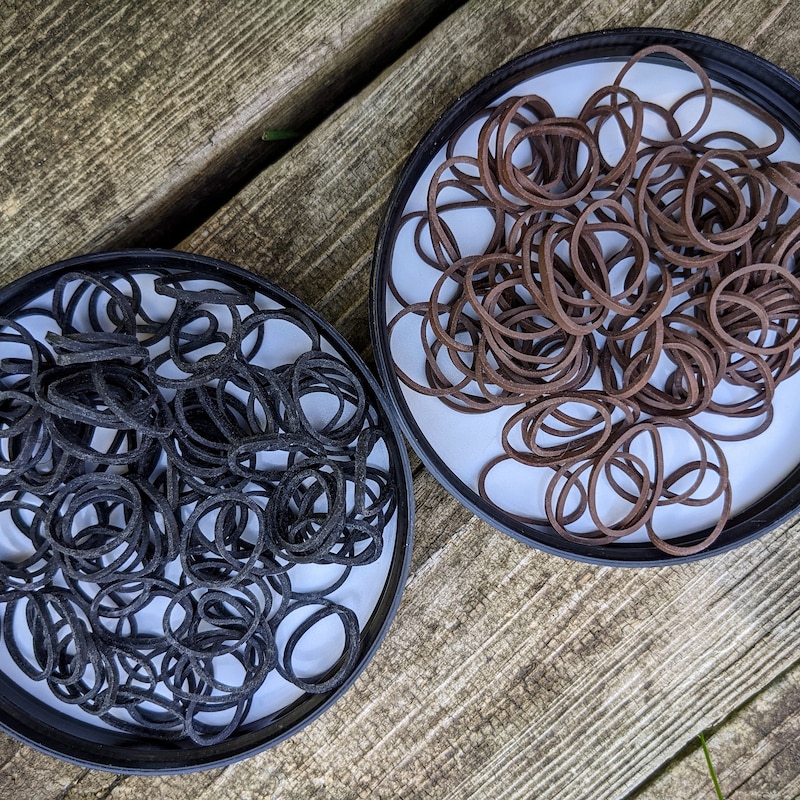 Black Hair Rubber Bands - Etsy
