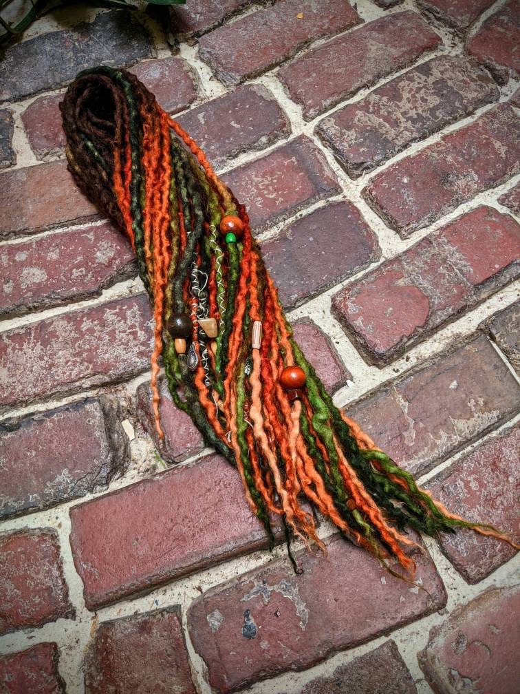 Woodland Elf Full Set of Wool Dreadlocks - Etsy