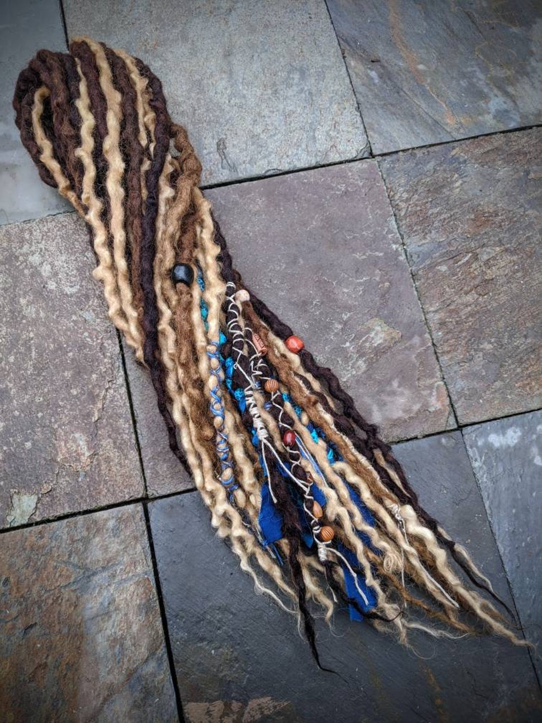 Boho Beach Half Set of Wool Dreadlocks- Brunette and Blonde Mix - Etsy