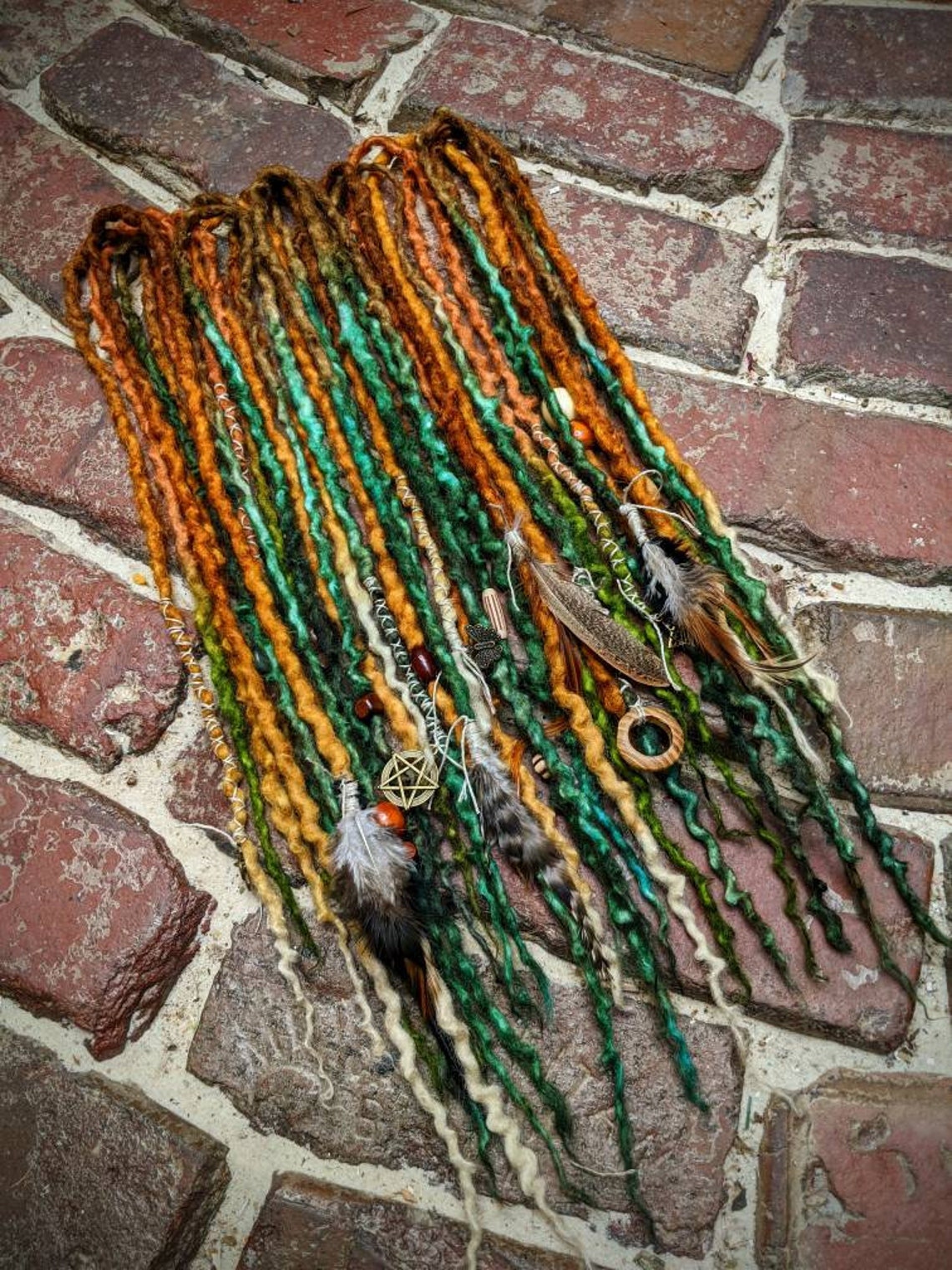 Copper Forest Faerie Half Set of Wool Dreadlocks - Etsy