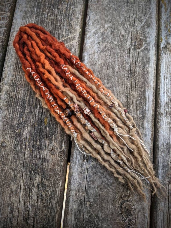 Foxy Lady Partial Set of Wool Dreadlocks | Etsy