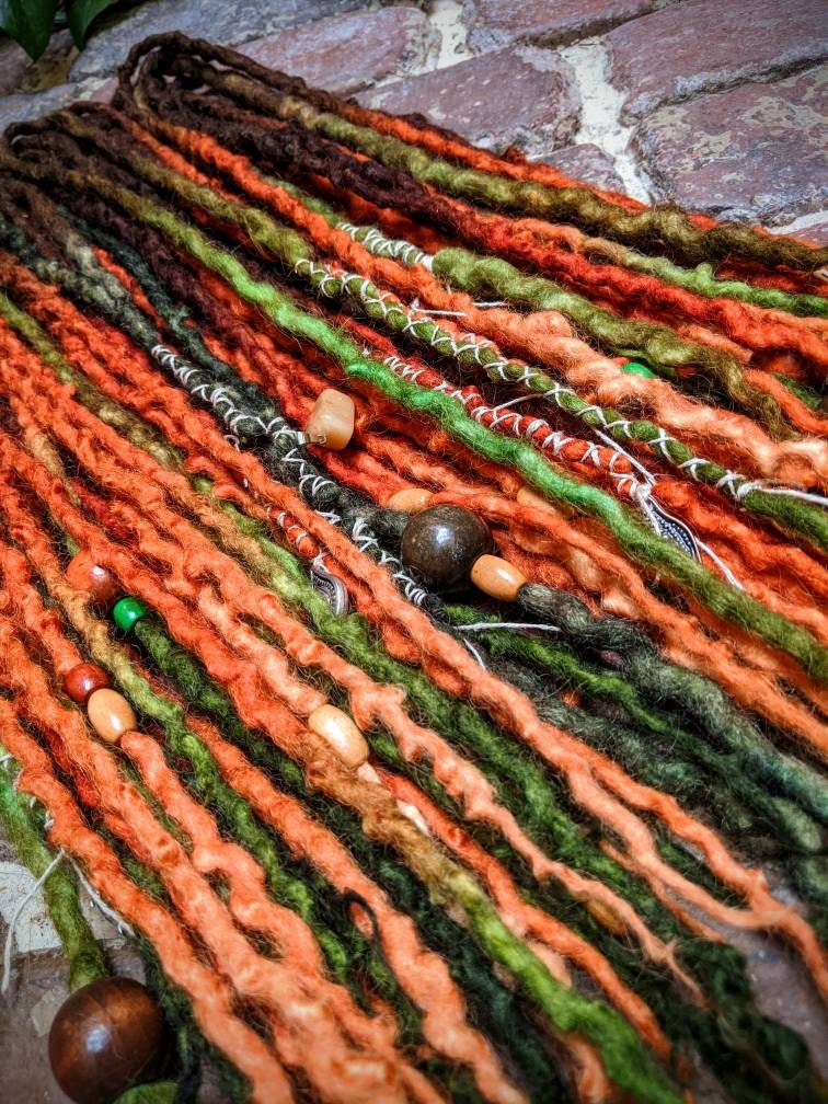 Woodland Elf Full Set of Wool Dreadlocks - Etsy