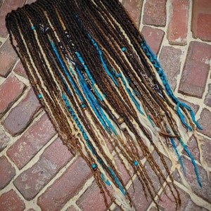 Blue Boho Full Set of Wool Dreadlocks - Etsy