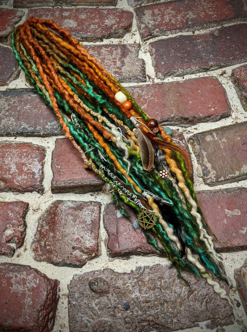 Copper Forest Faerie Half Set of Wool Dreadlocks - Etsy