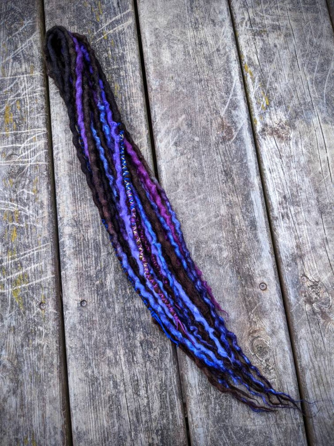 Indigo Goddess Accent Set of Wool Dreadlocks - Etsy