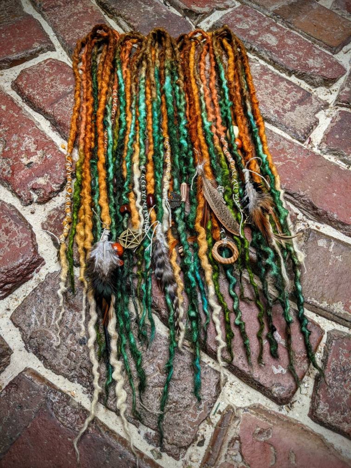 Copper Forest Faerie Half Set of Wool Dreadlocks - Etsy