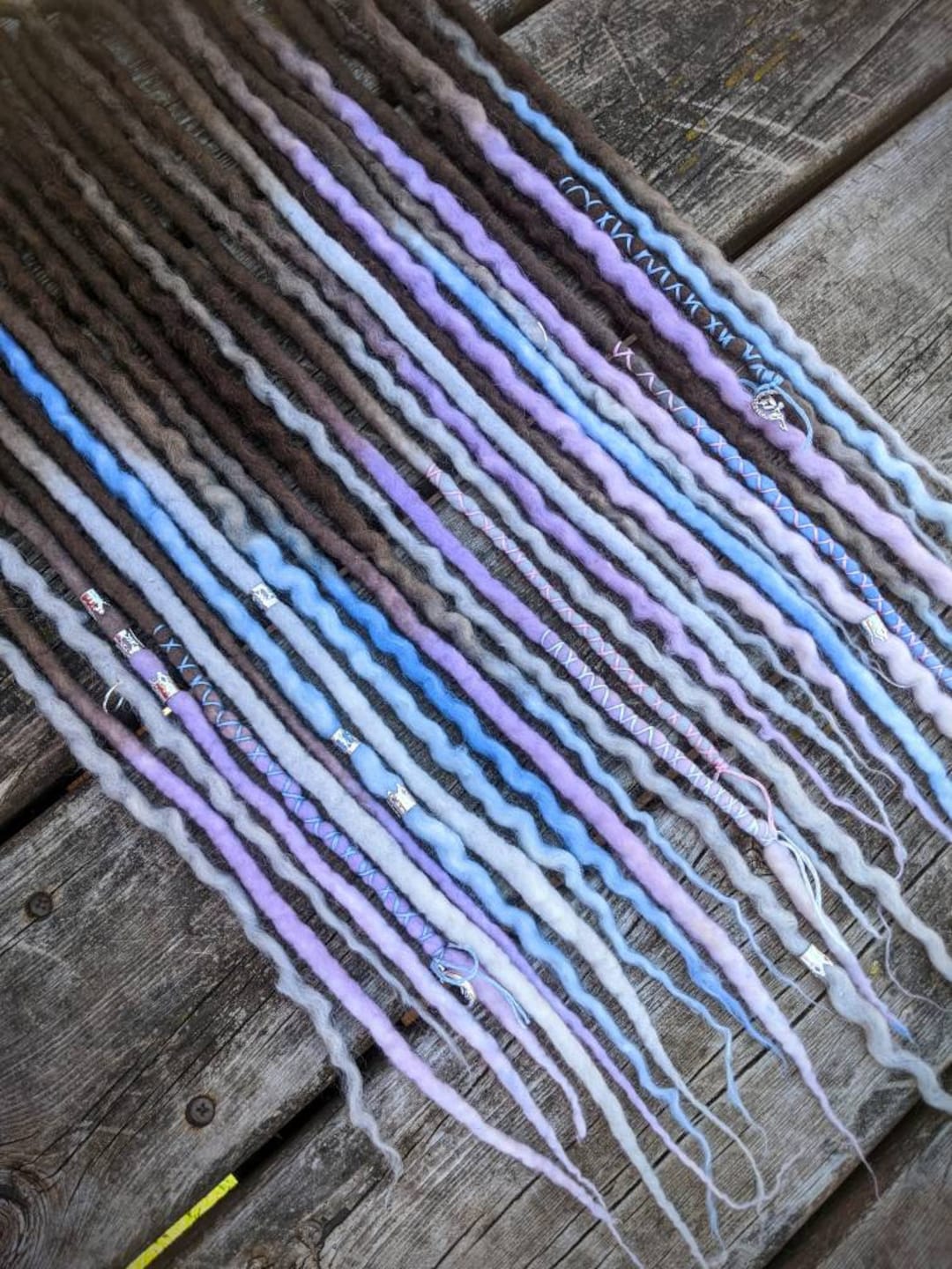 Lilac and Violet Pastel Partial Set of Wool Dreadlocks - Etsy