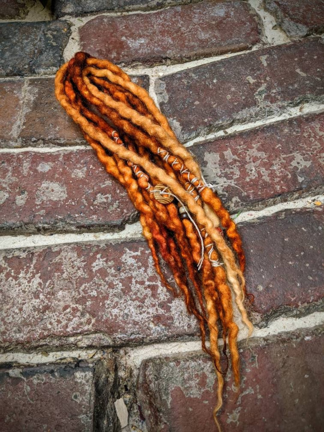 Copper Accent Set of Wool Dreadlocks - Etsy