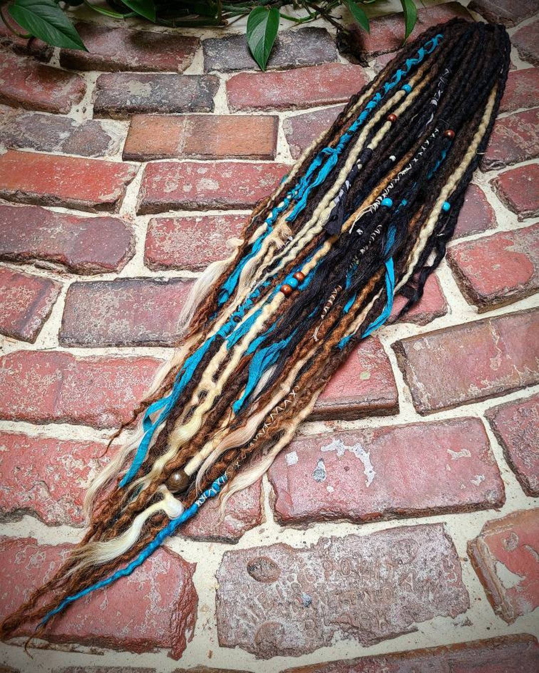 Blue Boho Full Set of Wool Dreadlocks - Etsy