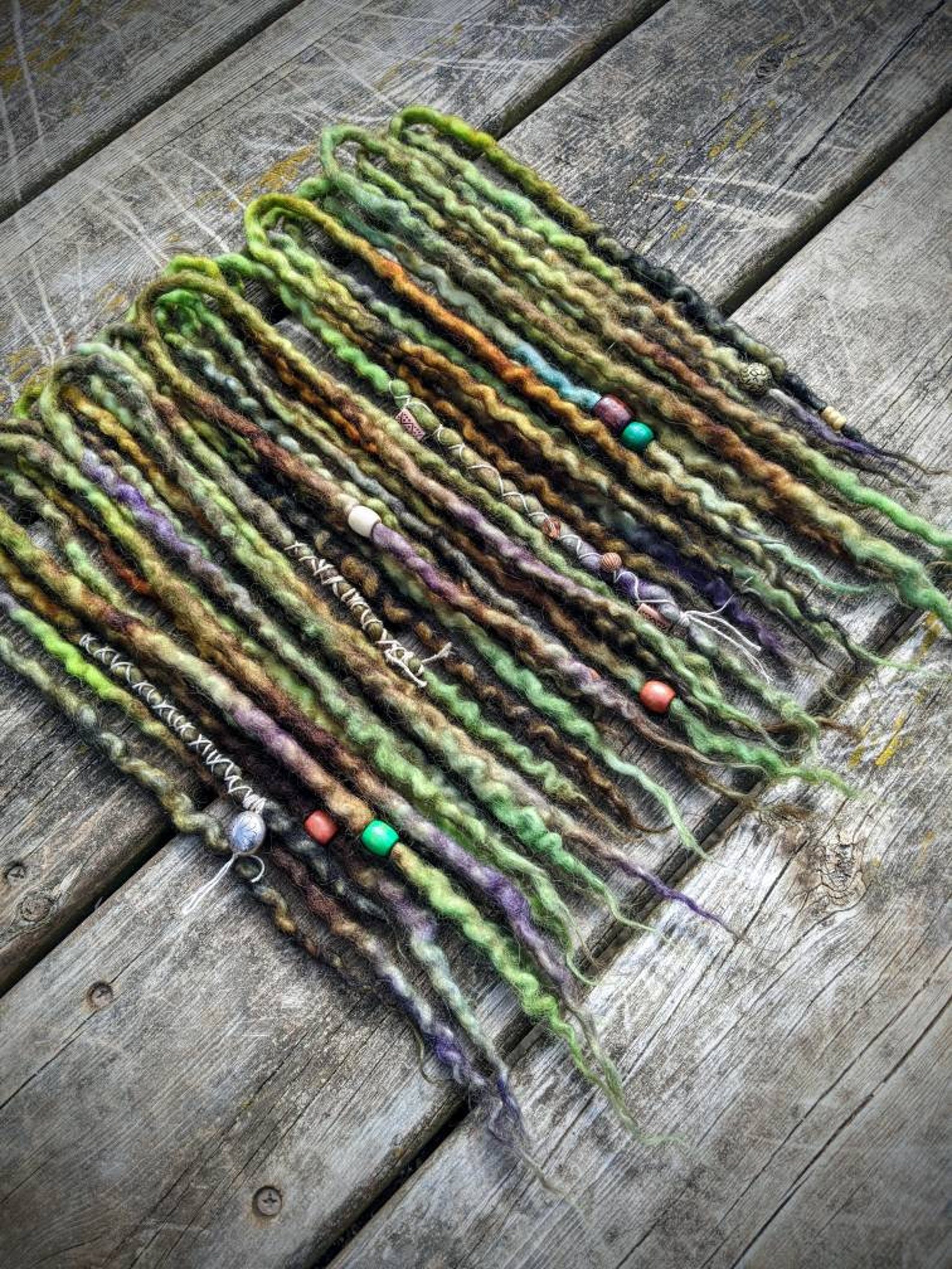 Moss Pixie Half Set of Wool Dreadlocks - Etsy
