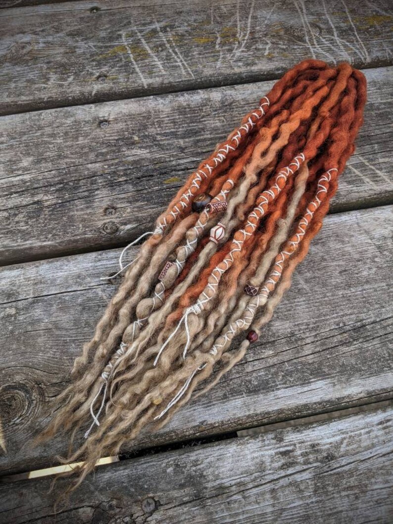 Foxy Lady Partial Set of Wool Dreadlocks | Etsy