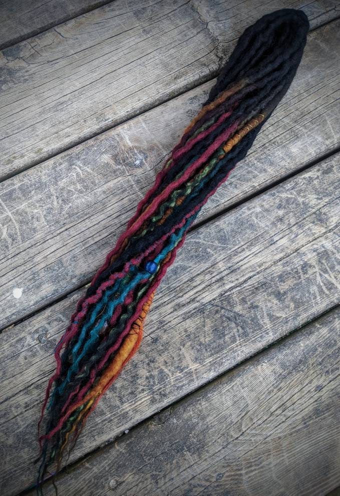 Dark Sprite Half Set of Wool Dreadlocks - Etsy