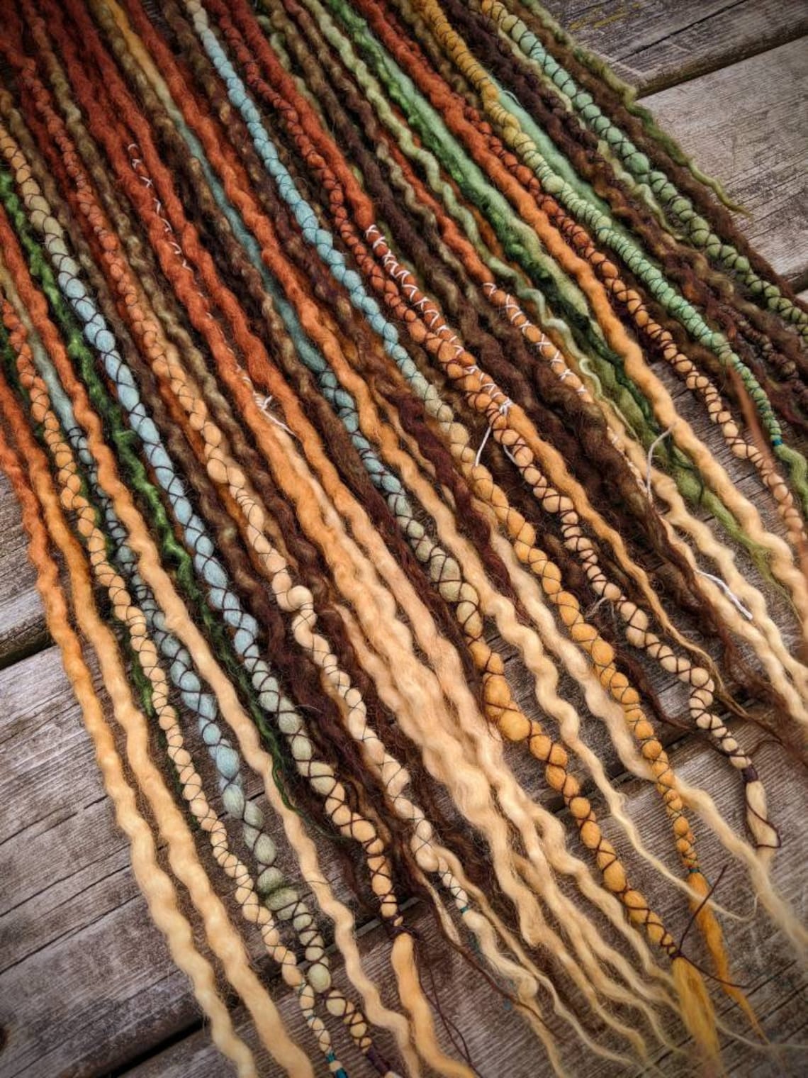 Earth Child Half Set of Wool Dreadlocks Auburn Copper Ginger - Etsy