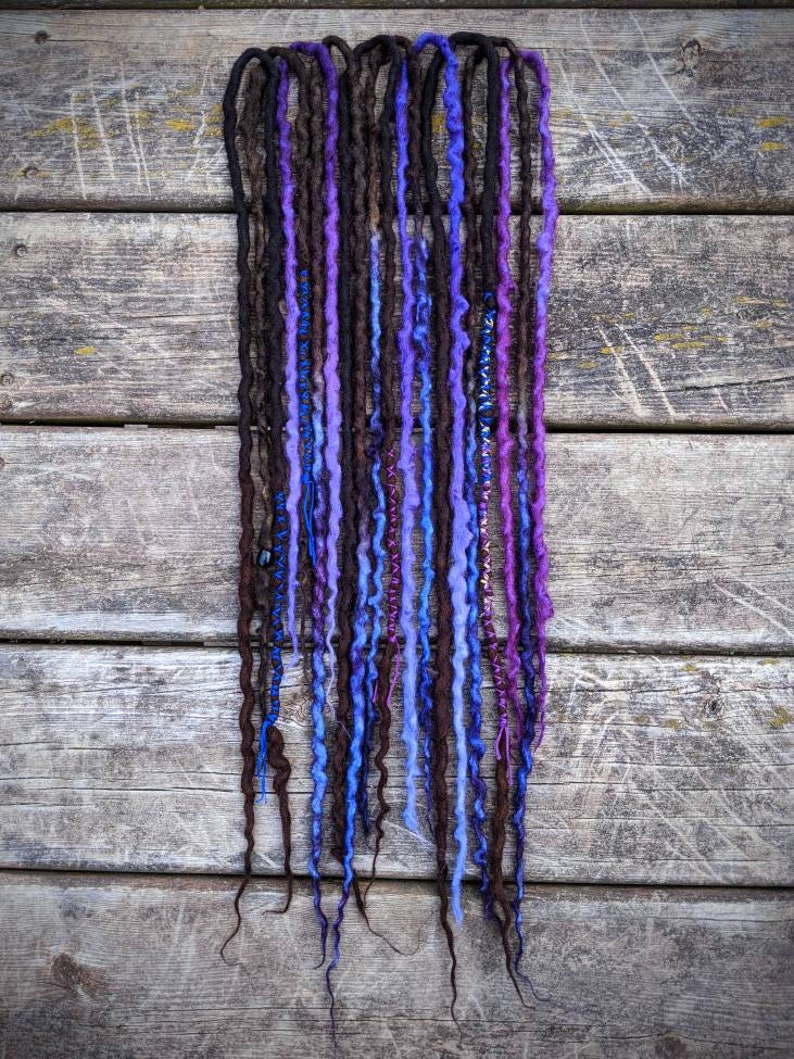 Indigo Goddess Accent Set of Wool Dreadlocks - Etsy