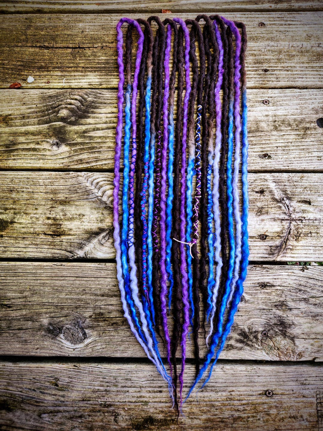 Indigo Goddess Accent Set of Wool Dreadlocks - Etsy