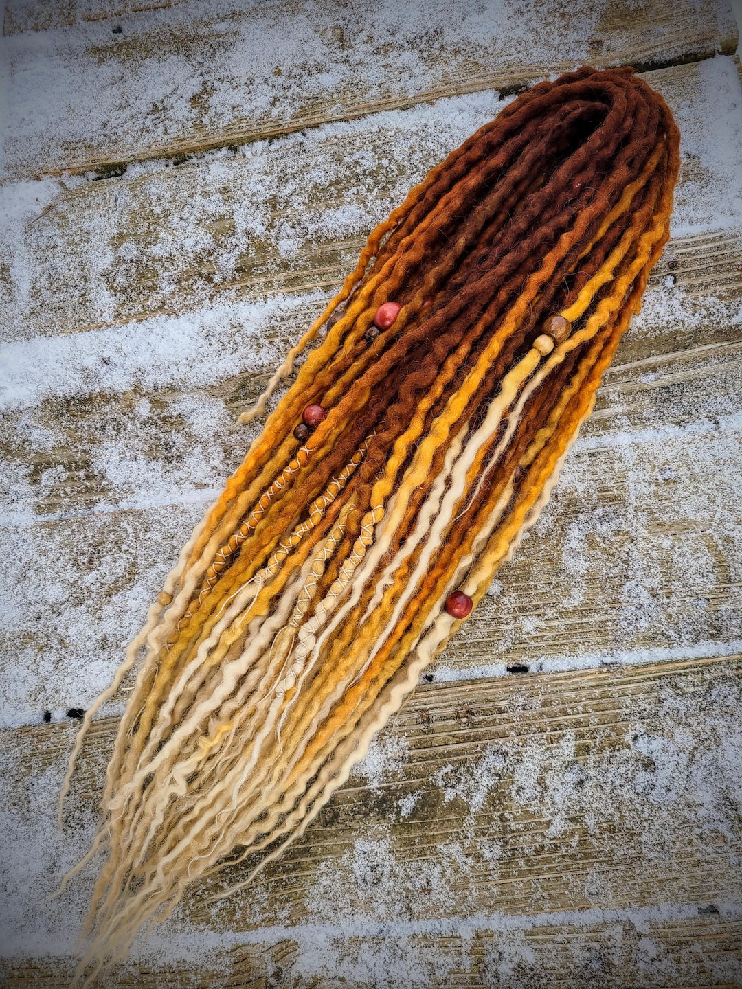 Auburn Sun Goddess Full Set of Wool Dreadlocks - Etsy