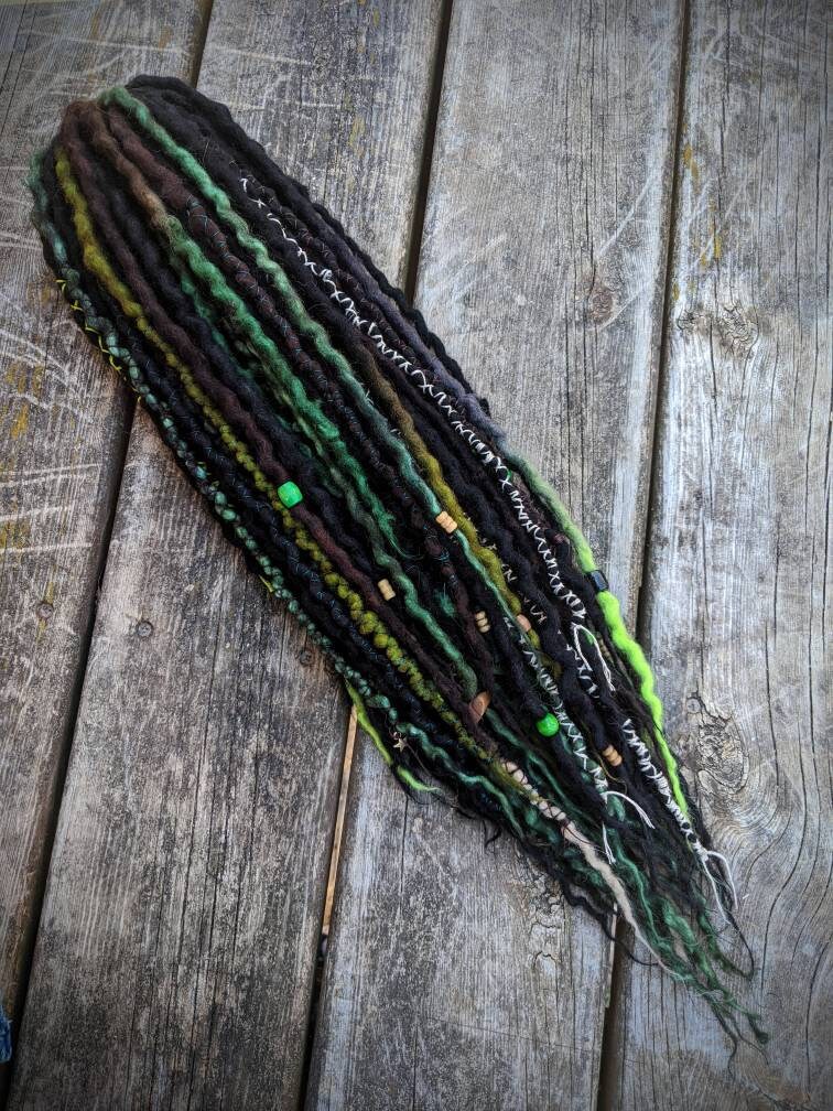 Forest Hag Full Set of Wool Dreadlocks - Etsy