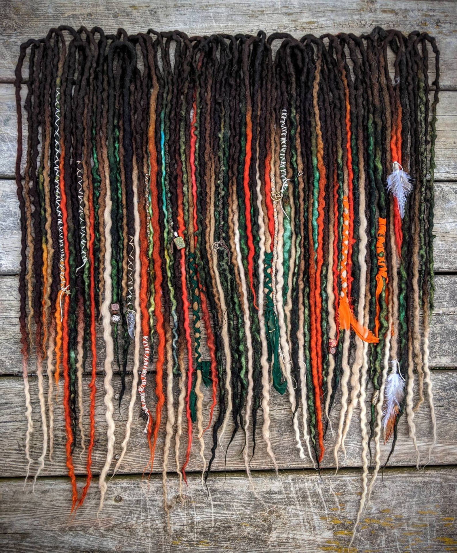 Autumn Elf Full Set of Wool Dreadlocks - Etsy