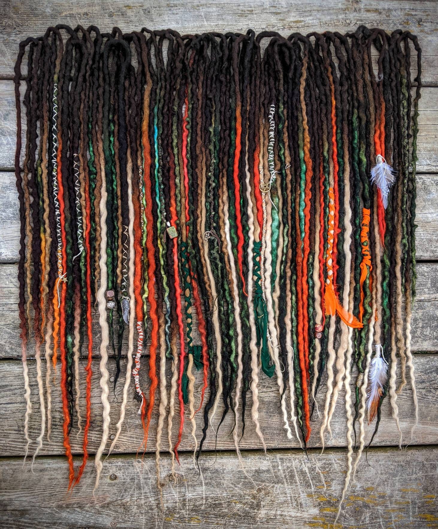 Autumn Elf Full Set of Wool Dreadlocks - Etsy
