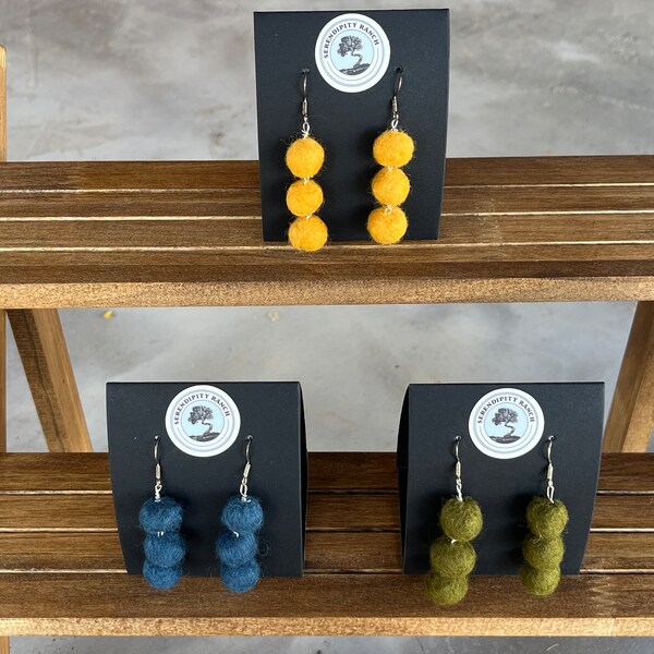 Wool Earrings - Etsy