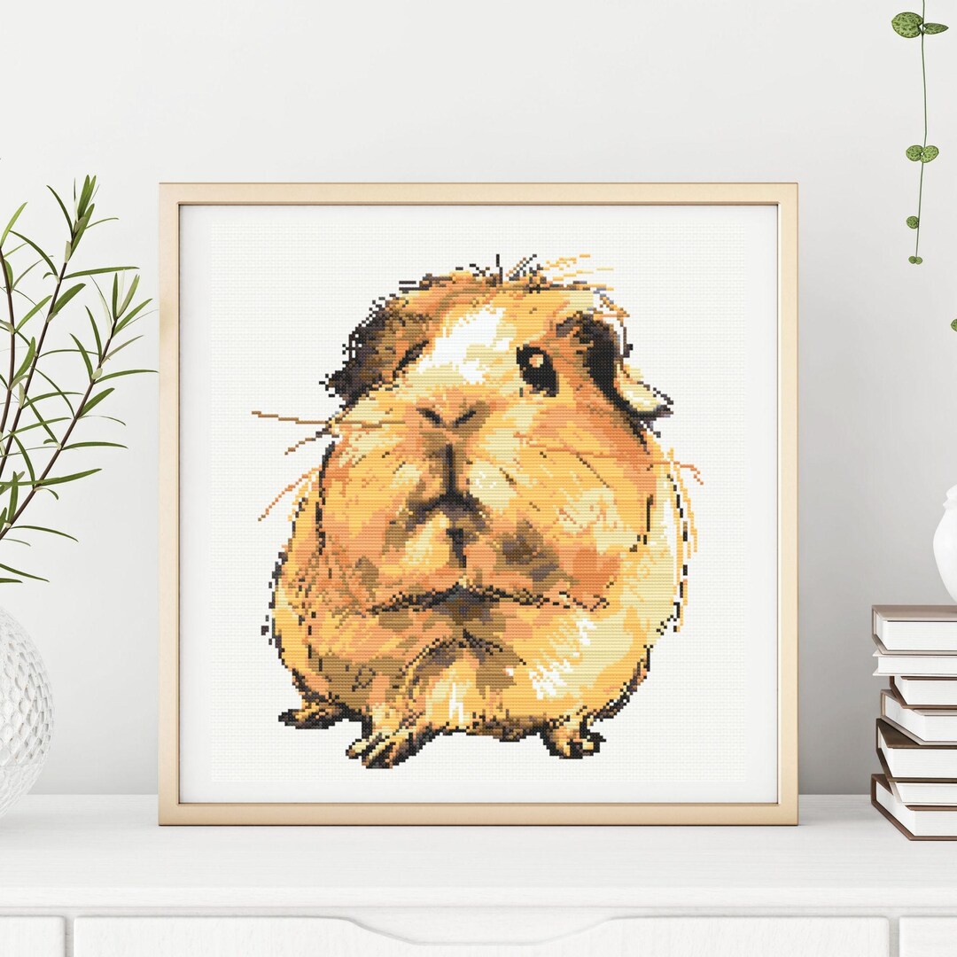 Guinea Pig Cross Stitch Pattern, Cute Animal Cross Stitch Pdf Pattern ...
