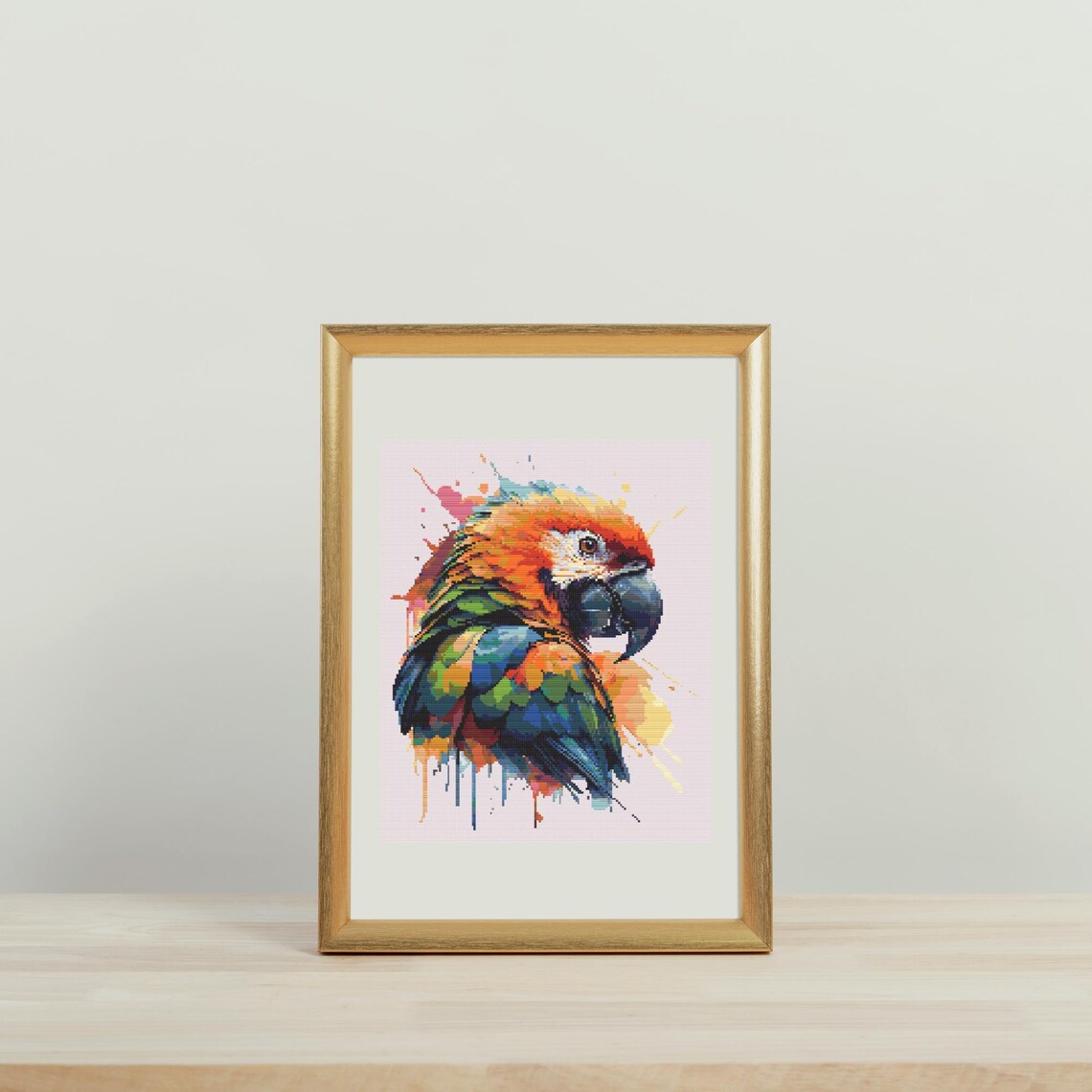 Parrot Cross Stitch Pattern, Exotic Bird Cross Stitch Pdf Pattern ...