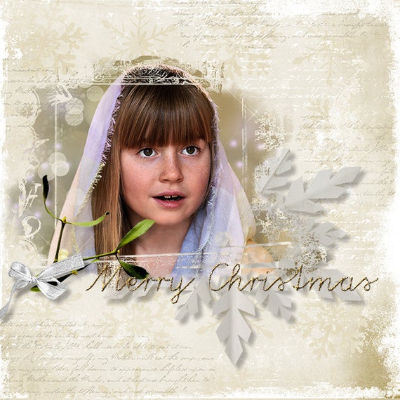 Art Template With Photo Mask Scrapbook Album Page Clipping - Etsy