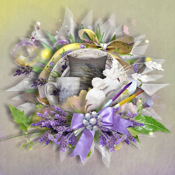 Lavender Dreams Digital Kit and Papers Scrapbooking Kit | Etsy