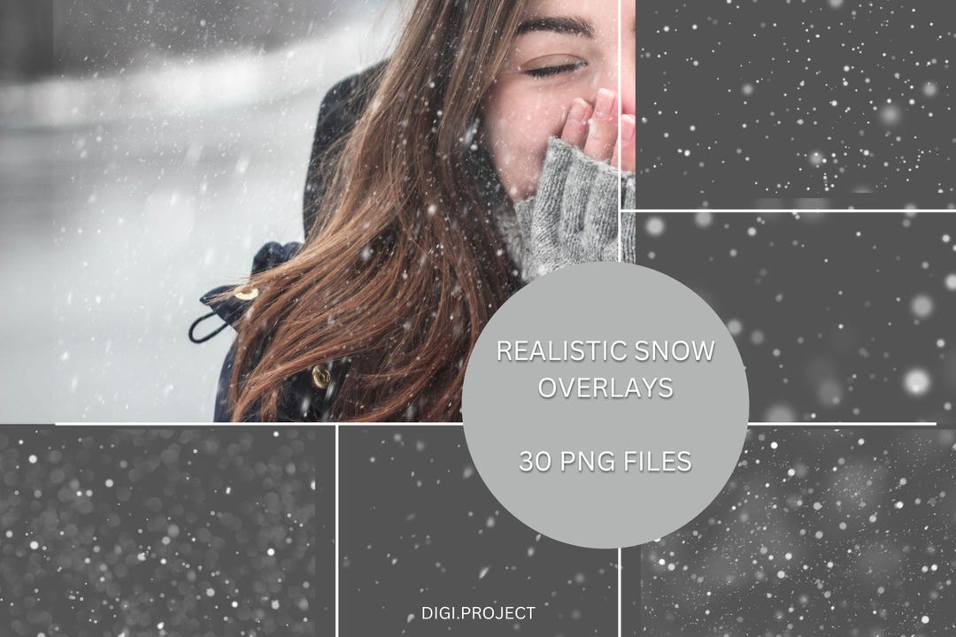 Realistic Snow Photo Overlays, Winter Effects (30 PNG Files) - Etsy